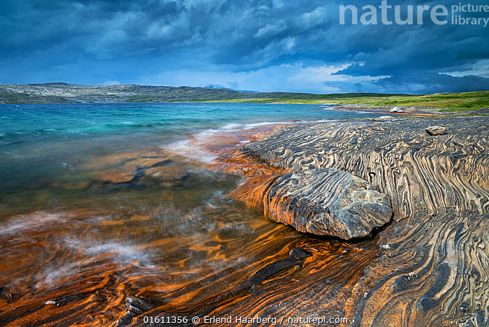 Stock photo of Marble formations on a lake shore. Lahko National Park ...