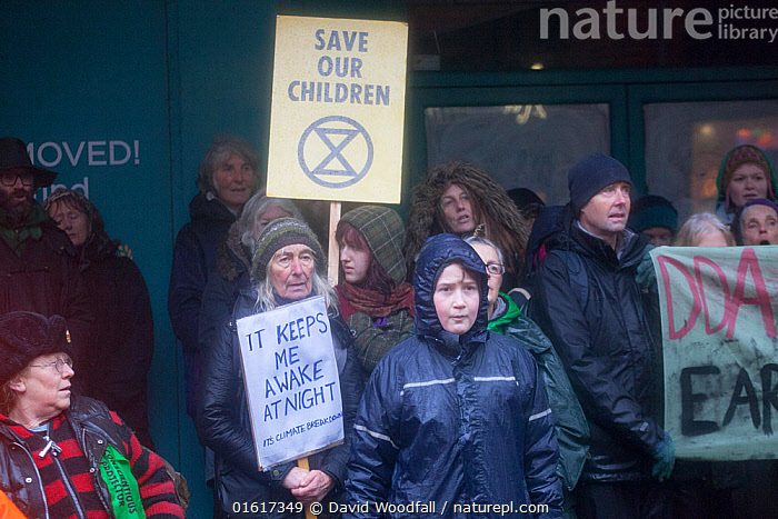 Stock photo of Climate change protestors at Extinction Rebellion action ...