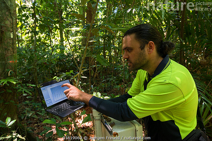 Stock photo of Dr. Alex Cheesman showing data from his research ...