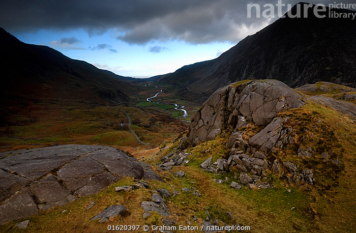 Stock photo of Roche moutonnee or Sheep's back at the head, Nant ...