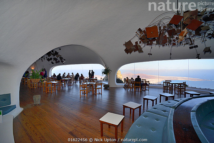 Stock photo of Interior of Mirador del Rio, built into lava rock on a ...