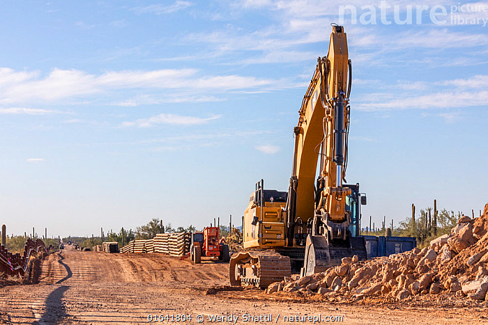 Stock photo of Construction to replace boundary posts with 30 foot ...