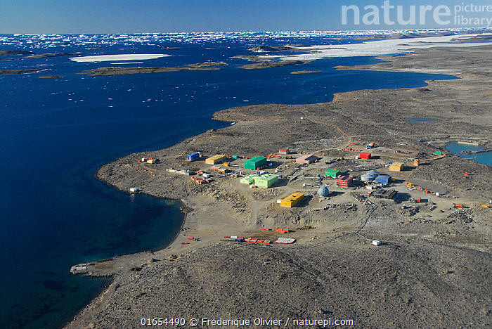 Stock photo of Aerial view of Davis Station, Antarctica, 2007 ...