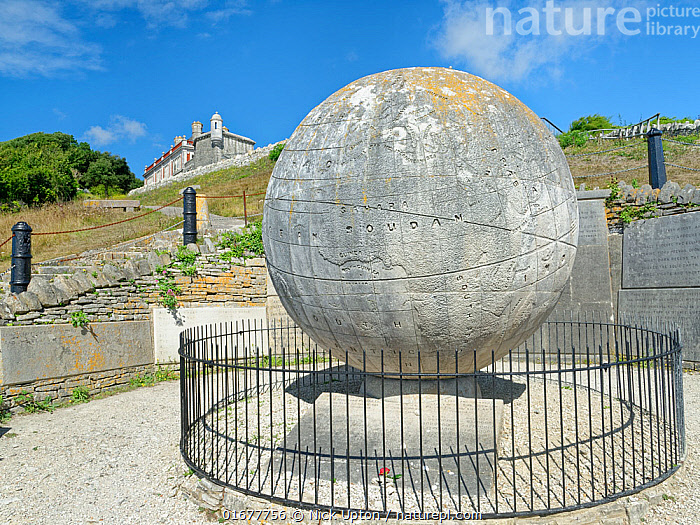 Stock photo of The Great Globe, a 40 ton Portland stone globe with a ...