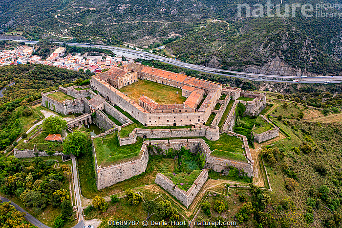 Stock photo of The Fort de Bellegarde, Vauban's fort, Le Perthus ...