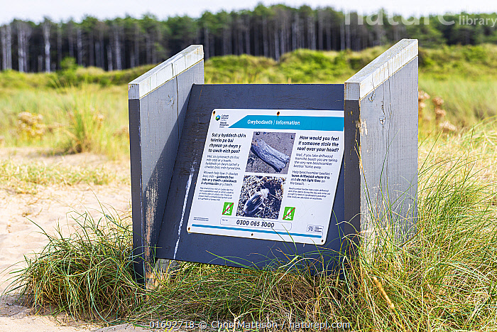 Stock photo of Information sign describing the habitat of the ...