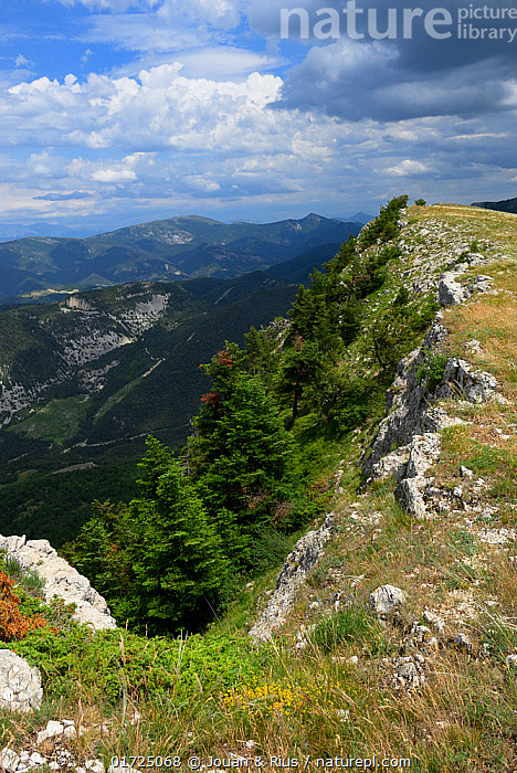 Stock photo of Ridge of Raton Mountain, Baronnies Regional Natural Park ...
