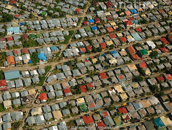 Stock photo of Aerial view of densely packed housing, Davao, Mindanao, Philippines…. Available ...