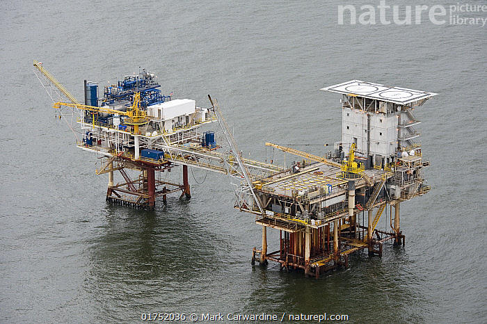 Stock photo of Aerial view of oil rig drilling platform, Louisiana ...