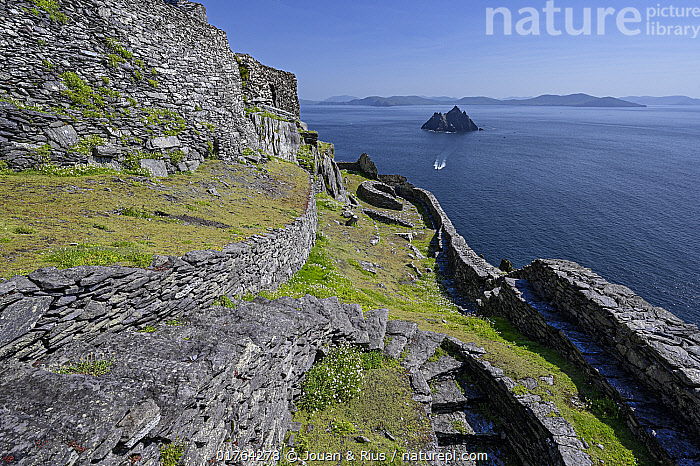 Stock photo of Little Skellig Island viewed from Skellig Michael Island ...