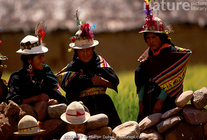 Stock photo of Quechua women at traditional wedding ceremony Bolivia ...