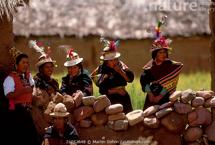 Stock photo of Quechua women at traditional wedding ceremony Bolivia ...