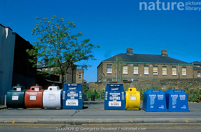 Stock photo of Community recycling collection units. London UK ...